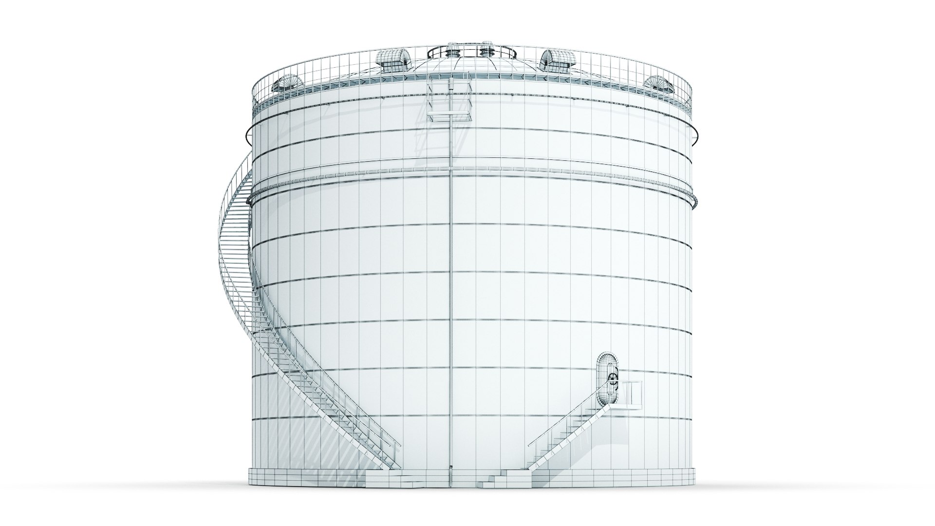 3D Detailed Cylindrical Gas Tank Model - TurboSquid 2336574