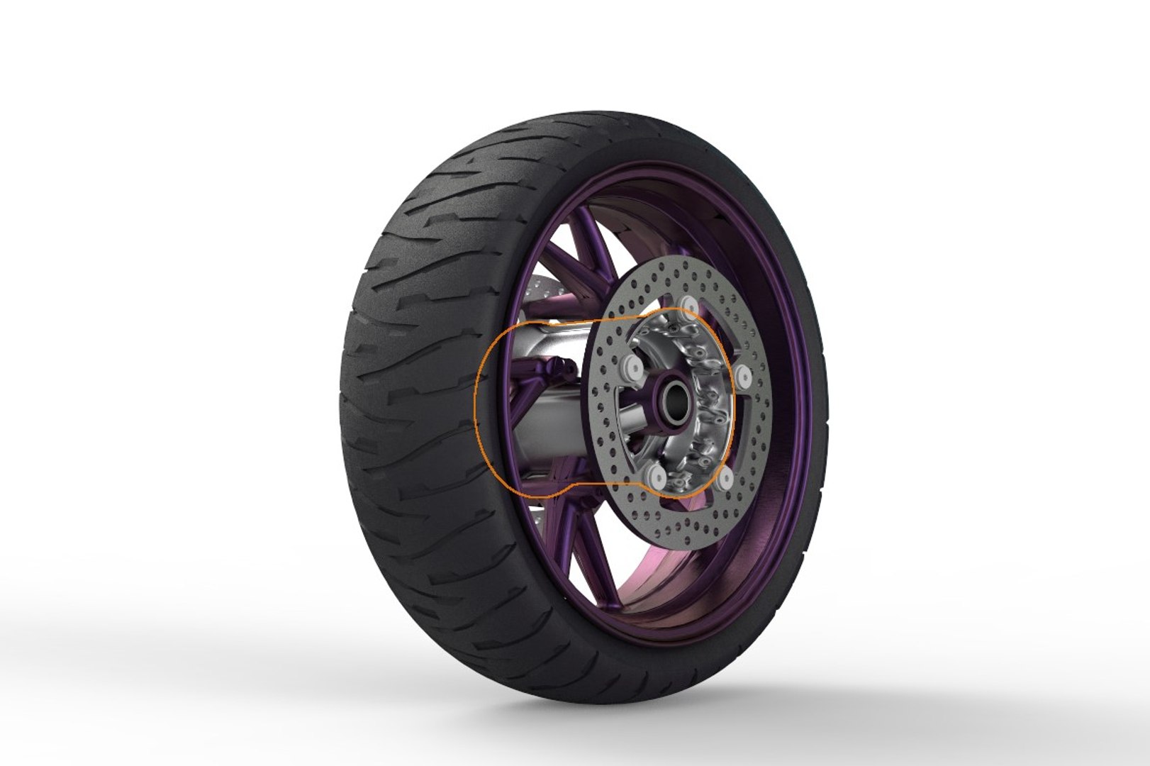 3D Model Motorcycle Wheels - TurboSquid 1557862