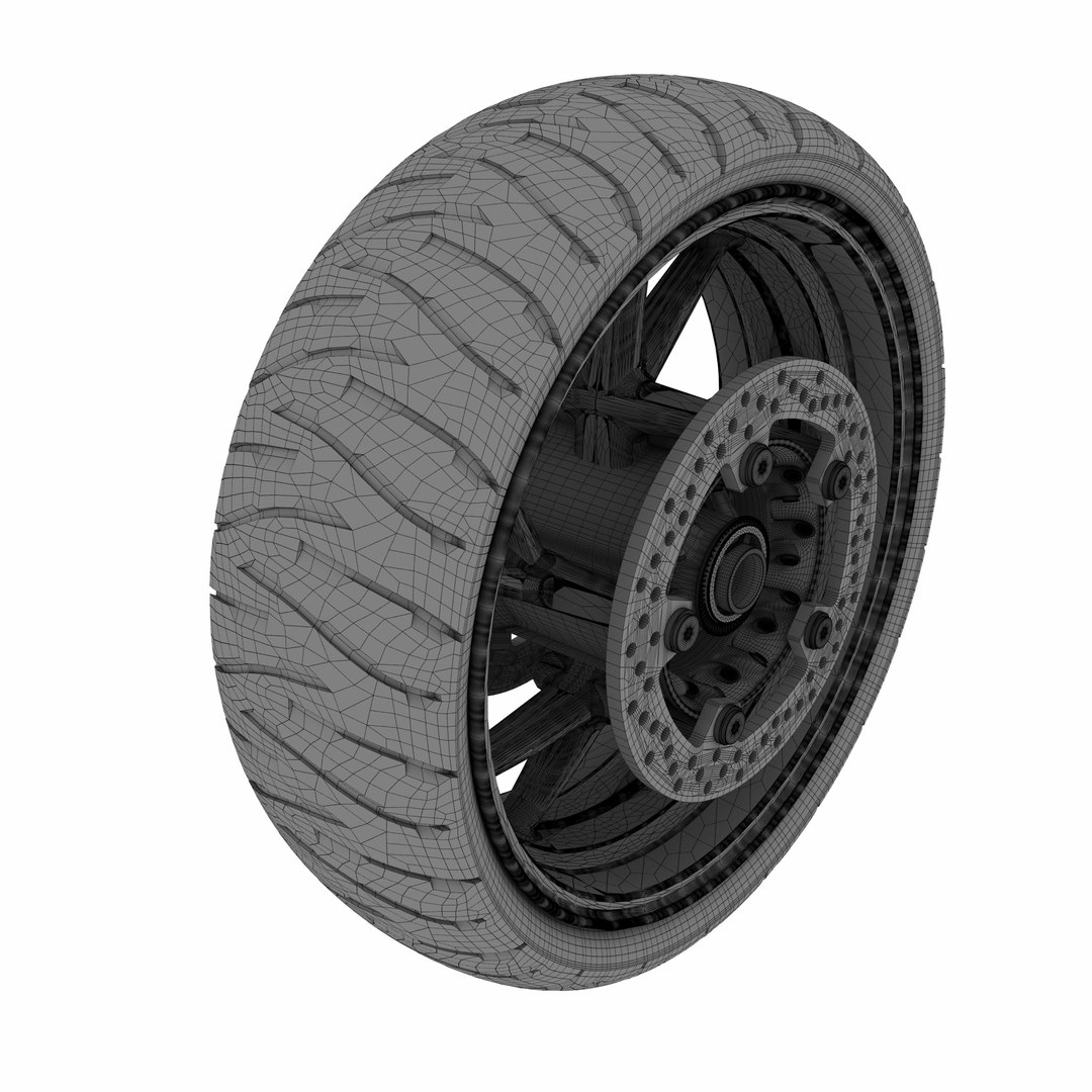 3D Model Motorcycle Wheels - TurboSquid 1557862