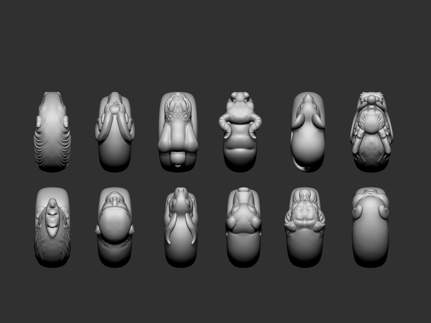 3D 12 Animal Rings Model - TurboSquid 2172269