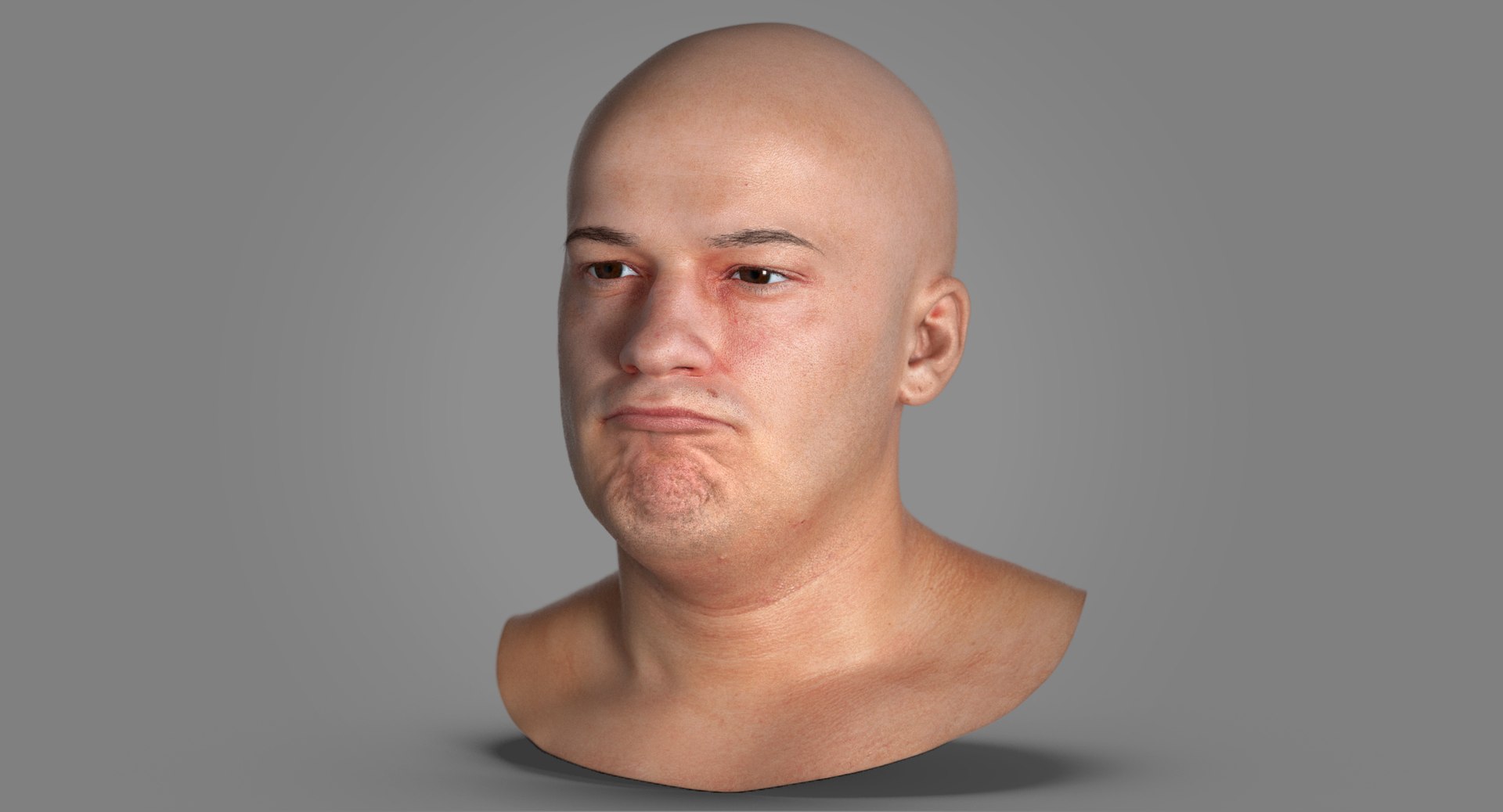 Real PBR Marcus Human Head Chin Raiser AU17 3D Model - TurboSquid 1741081