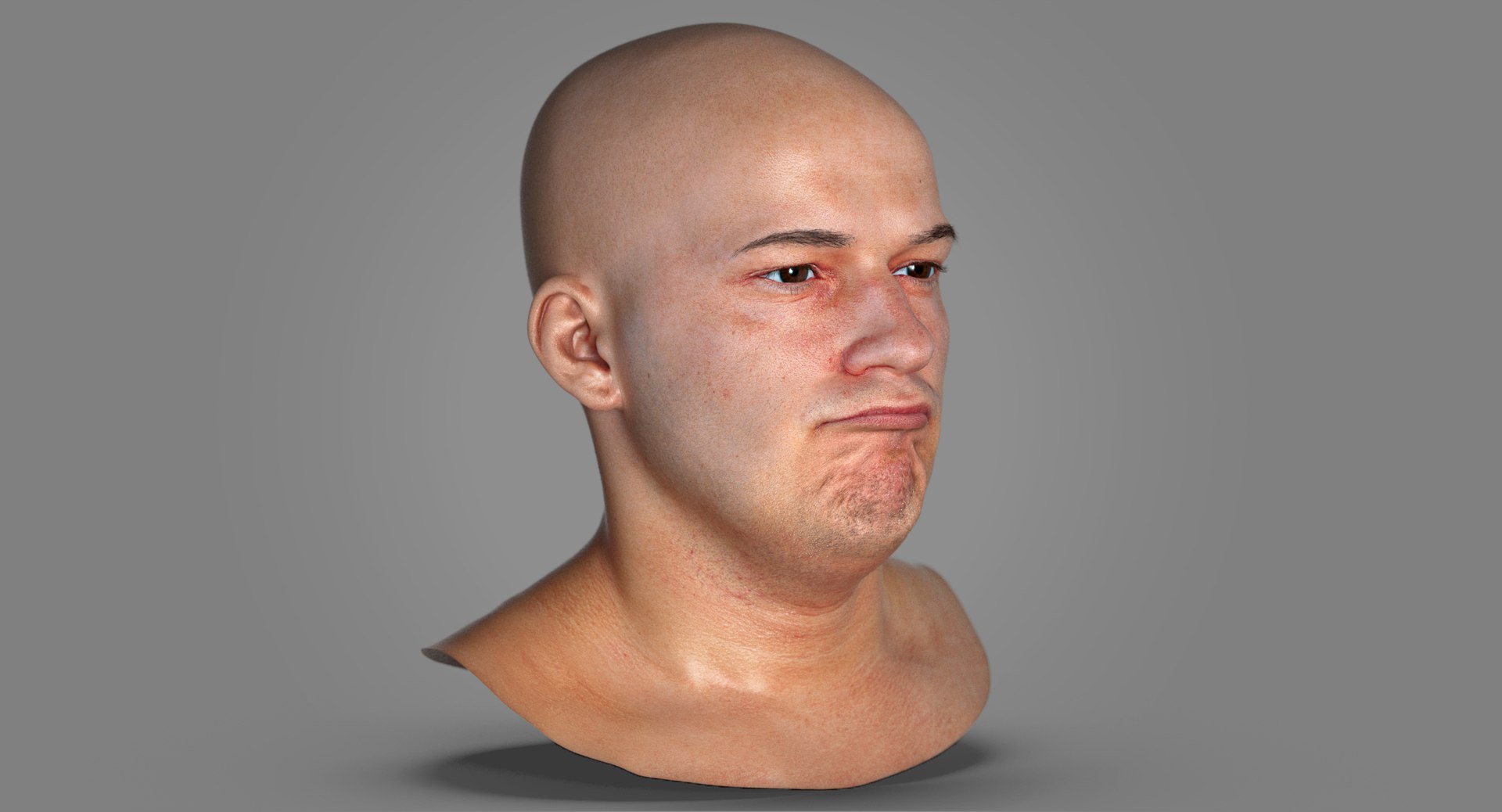 Real PBR Marcus Human Head Chin Raiser AU17 3D Model - TurboSquid 1741081