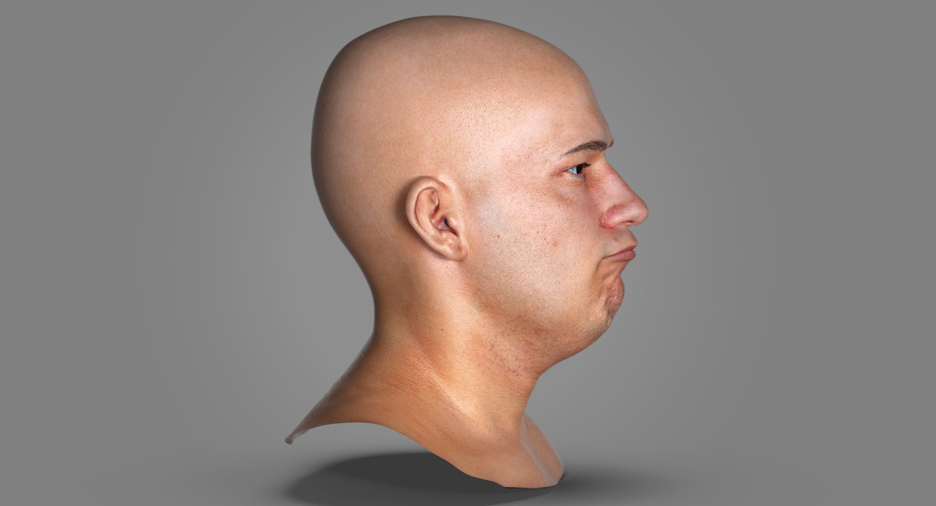 Real PBR Marcus Human Head Chin Raiser AU17 3D Model - TurboSquid 1741081