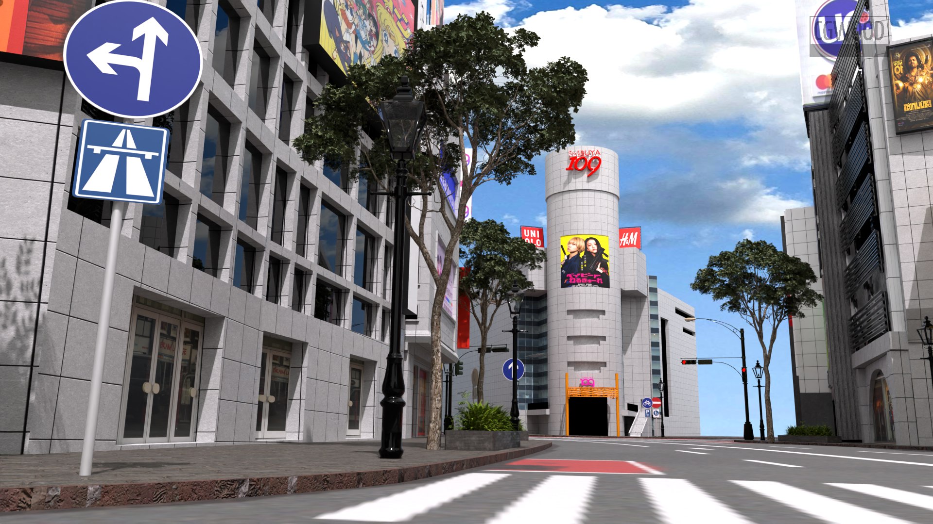 Realistic Shibuya Scramble Crossing Shibuya City Tokyo Japan 3D Model ...