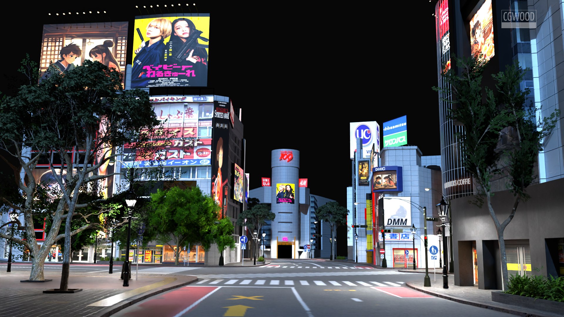 Realistic Shibuya Scramble Crossing Shibuya City Tokyo Japan 3D Model ...