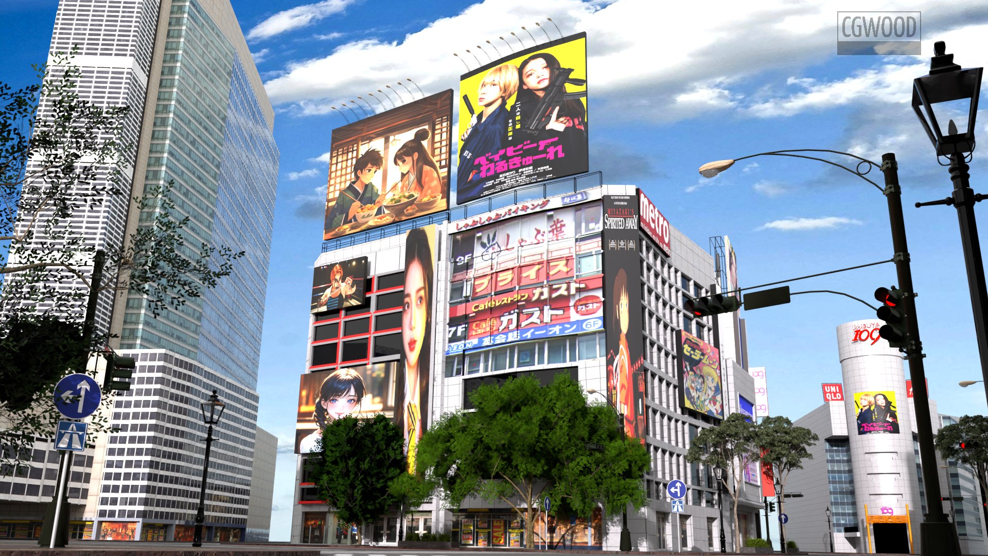 Realistic Shibuya Scramble Crossing Shibuya City Tokyo Japan 3D Model ...