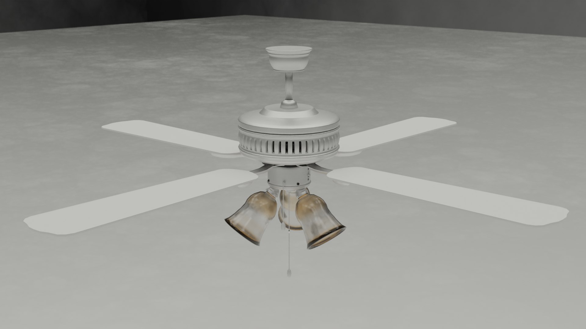 3D Standard White Ceiling Fan Model - TurboSquid 1769097