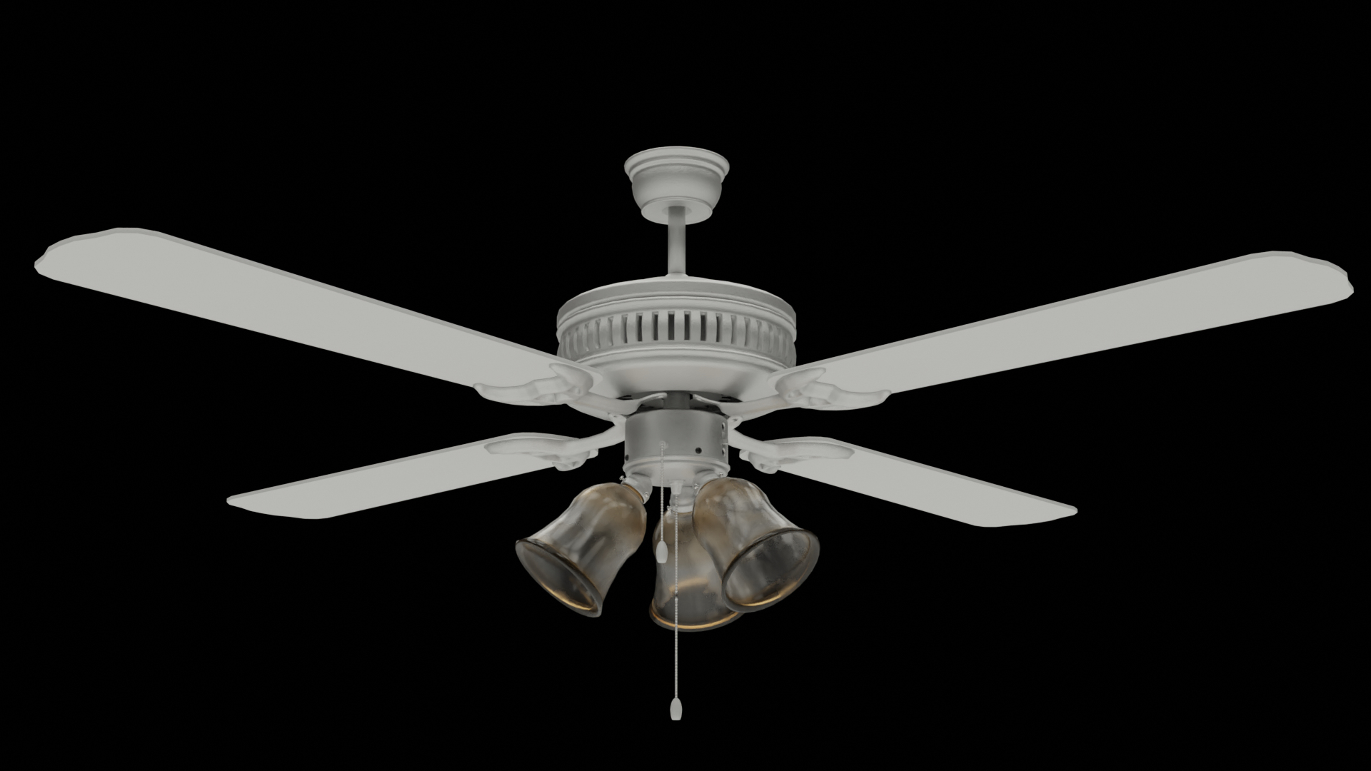 3D Standard white ceiling fan model - TurboSquid 1769097