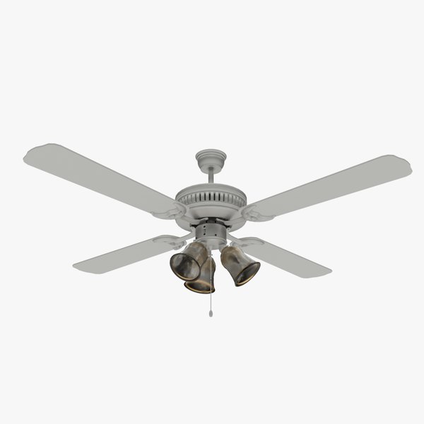 3D Standard white ceiling fan model - TurboSquid 1769097