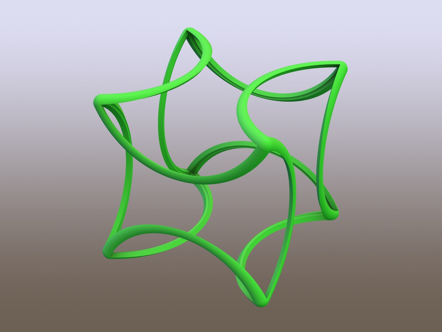 Wireframe Shape Geometric Twisted Cube 3D - TurboSquid 2162750