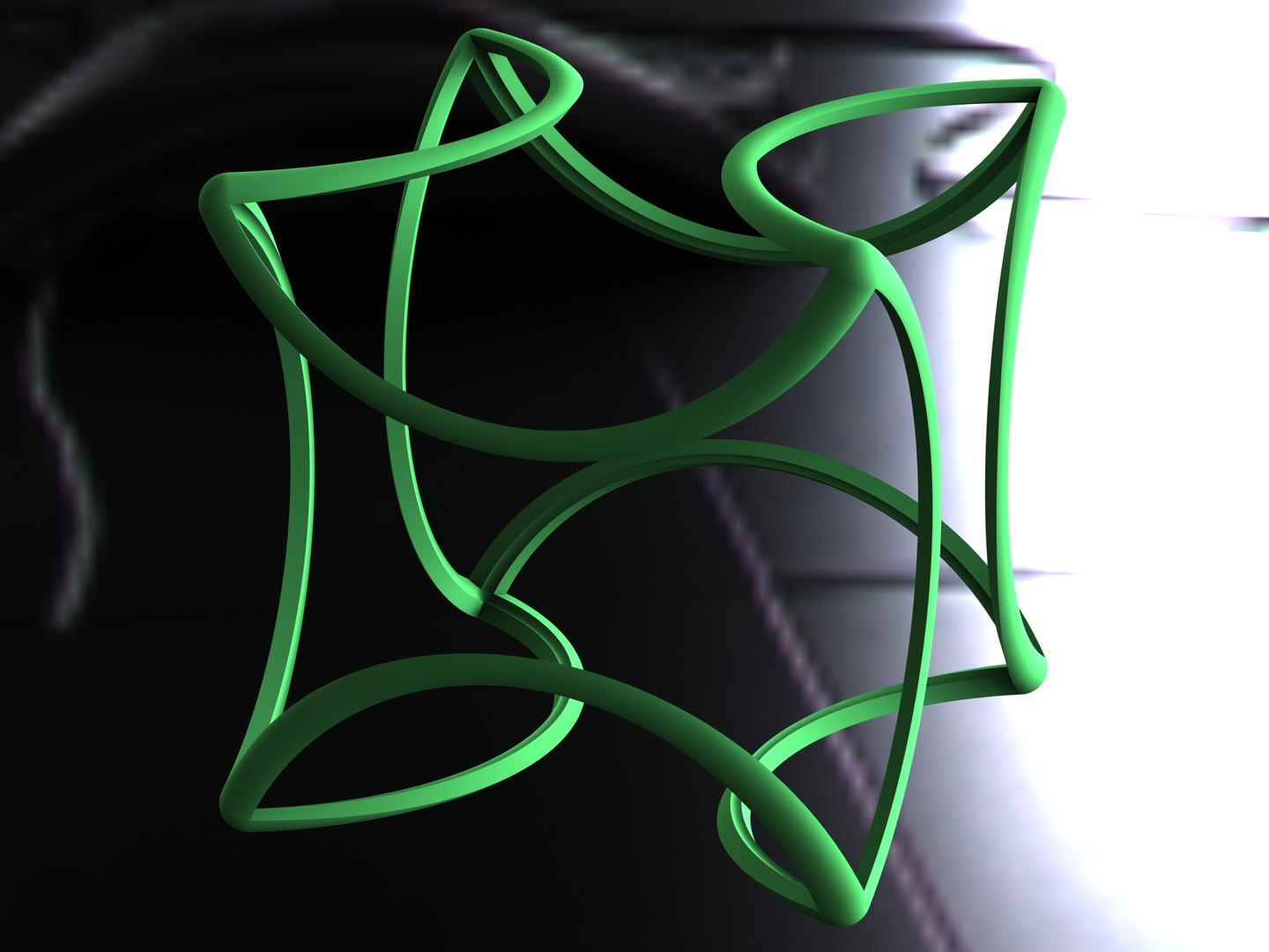 Wireframe Shape Geometric Twisted Cube 3D - TurboSquid 2162750