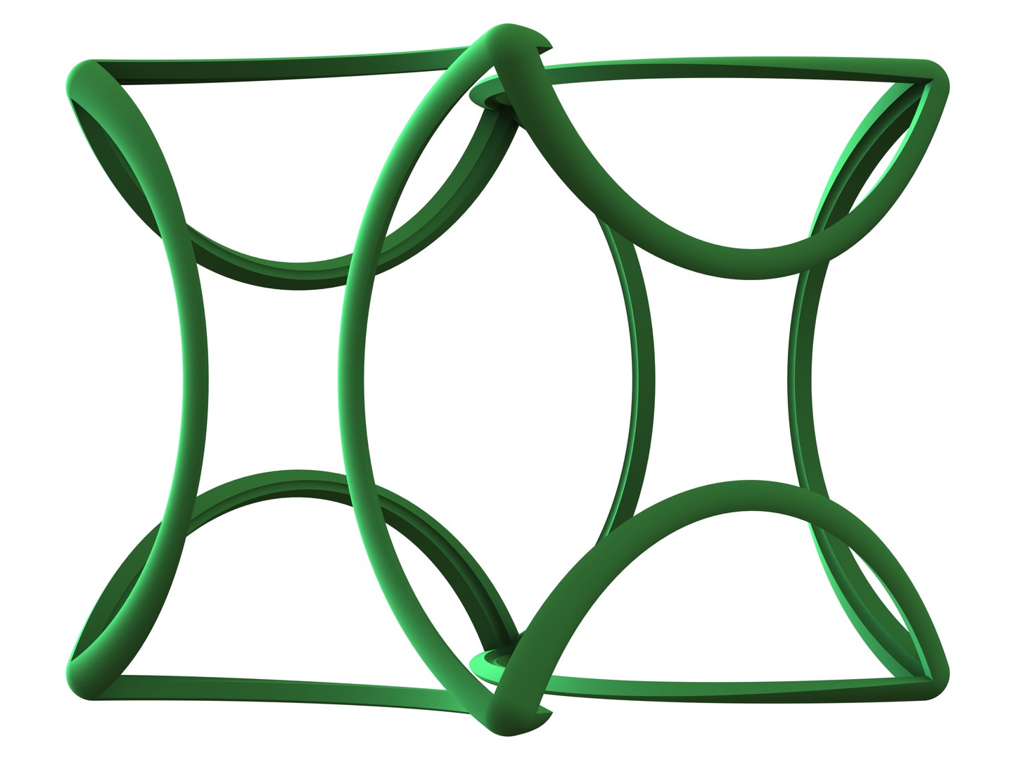 Wireframe Shape Geometric Twisted Cube 3D - TurboSquid 2162750