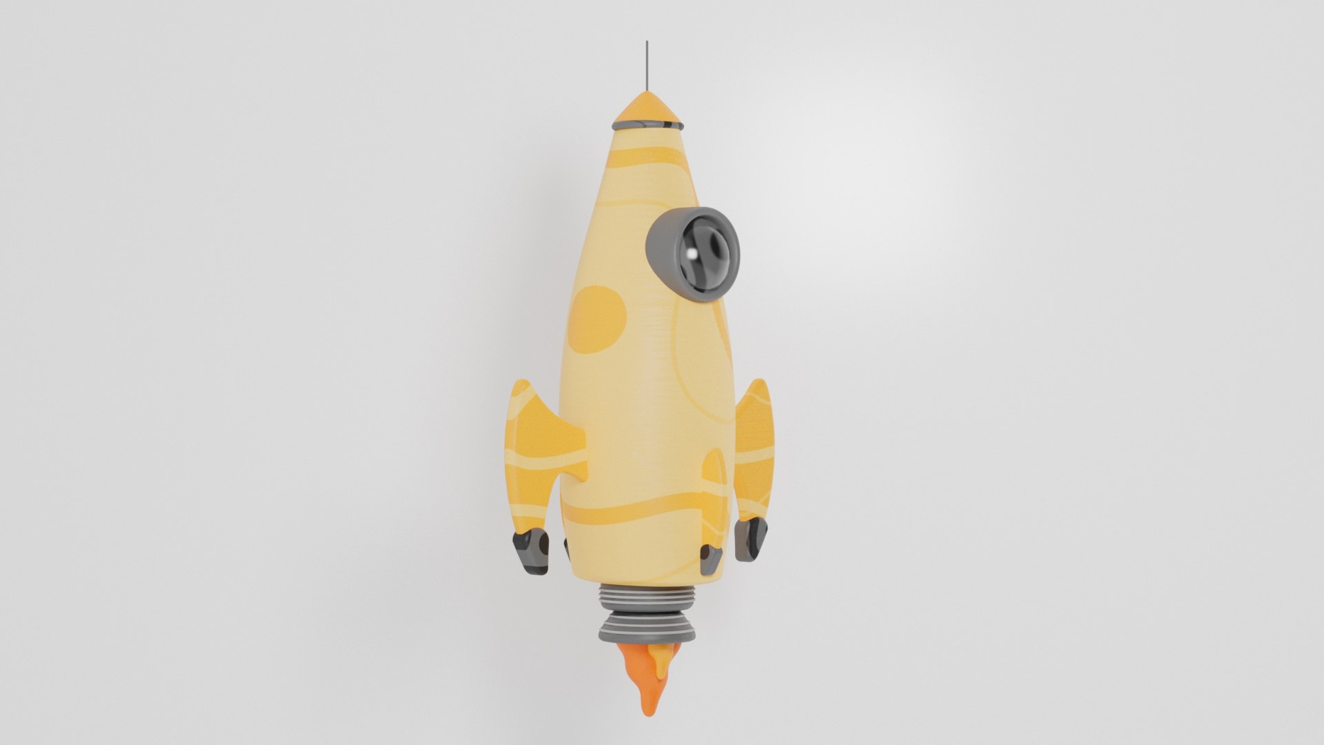 Colorful And Cute Rocket 3D - TurboSquid 1966661