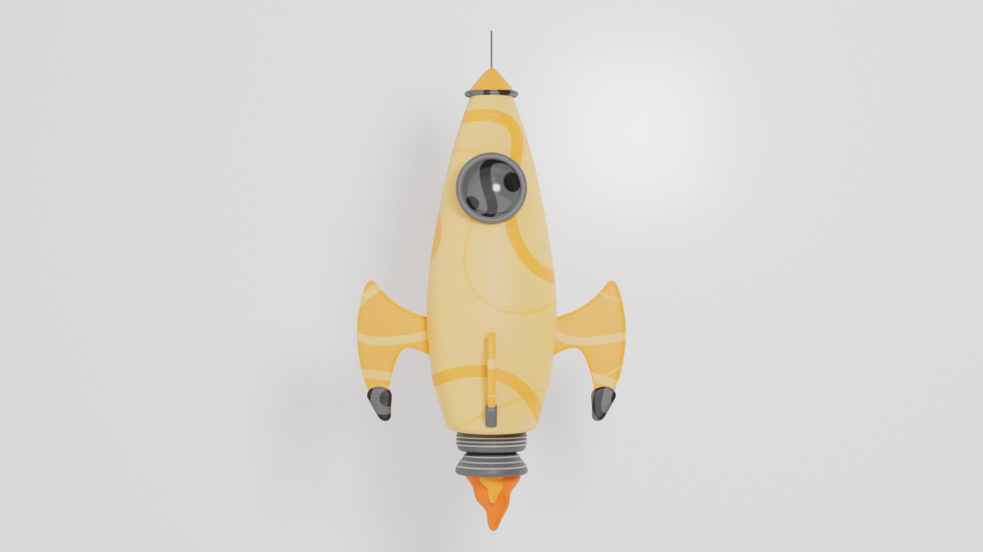 Colorful and Cute Rocket 3D - TurboSquid 1966661