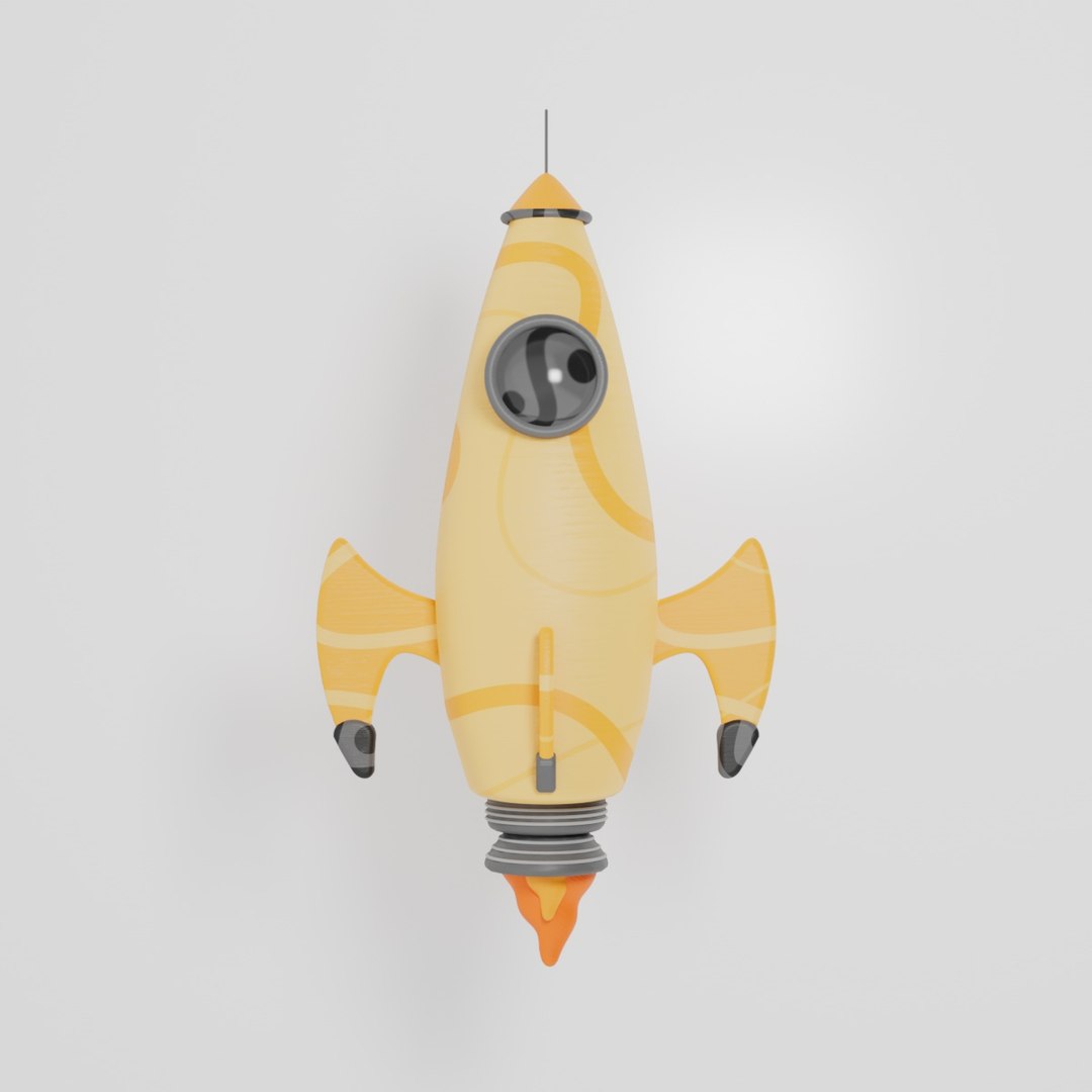 Colorful and Cute Rocket 3D - TurboSquid 1966661