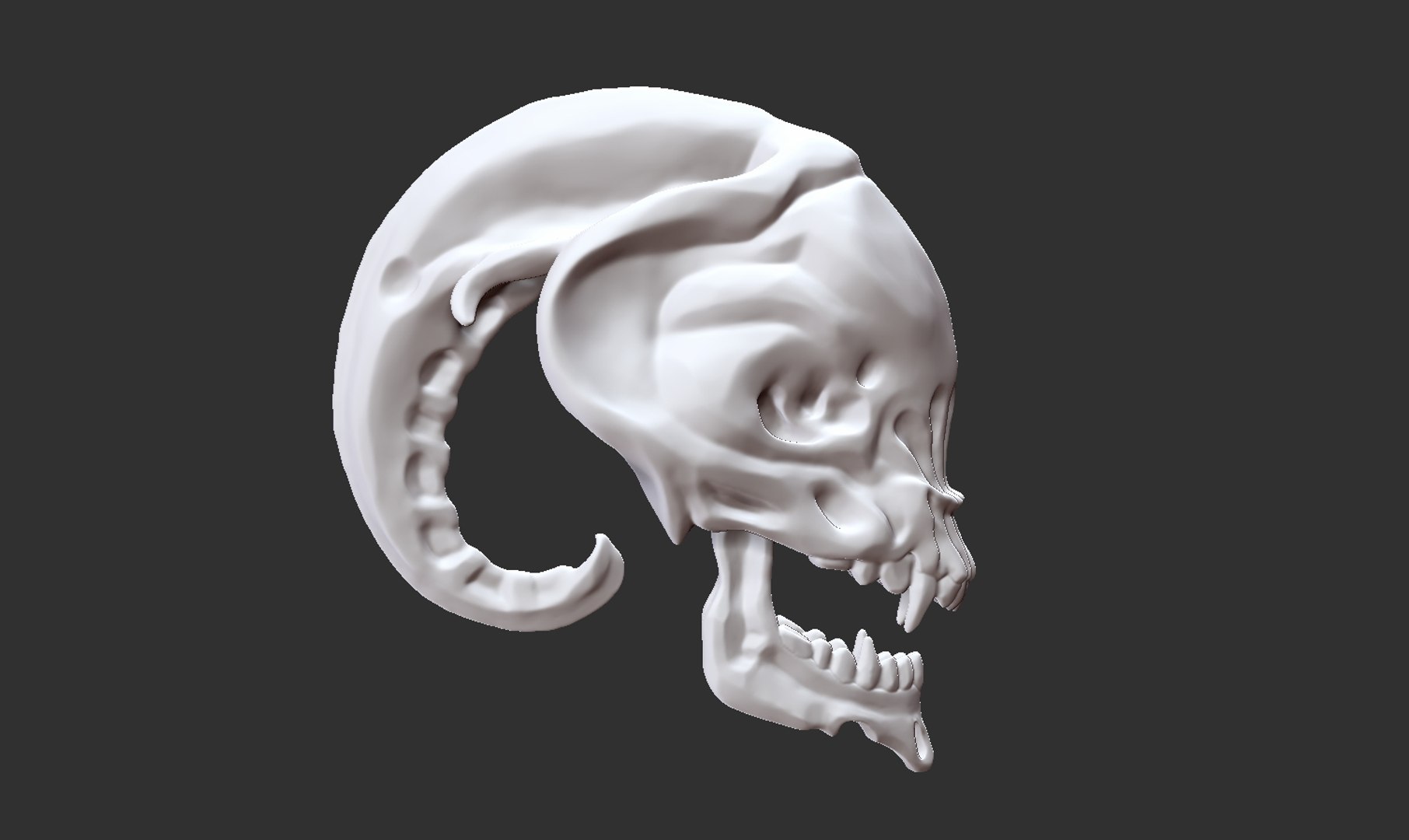Alien Head Skull 3D - TurboSquid 1349229