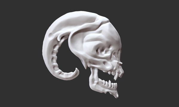 Alien head skull 3D - TurboSquid 1349229