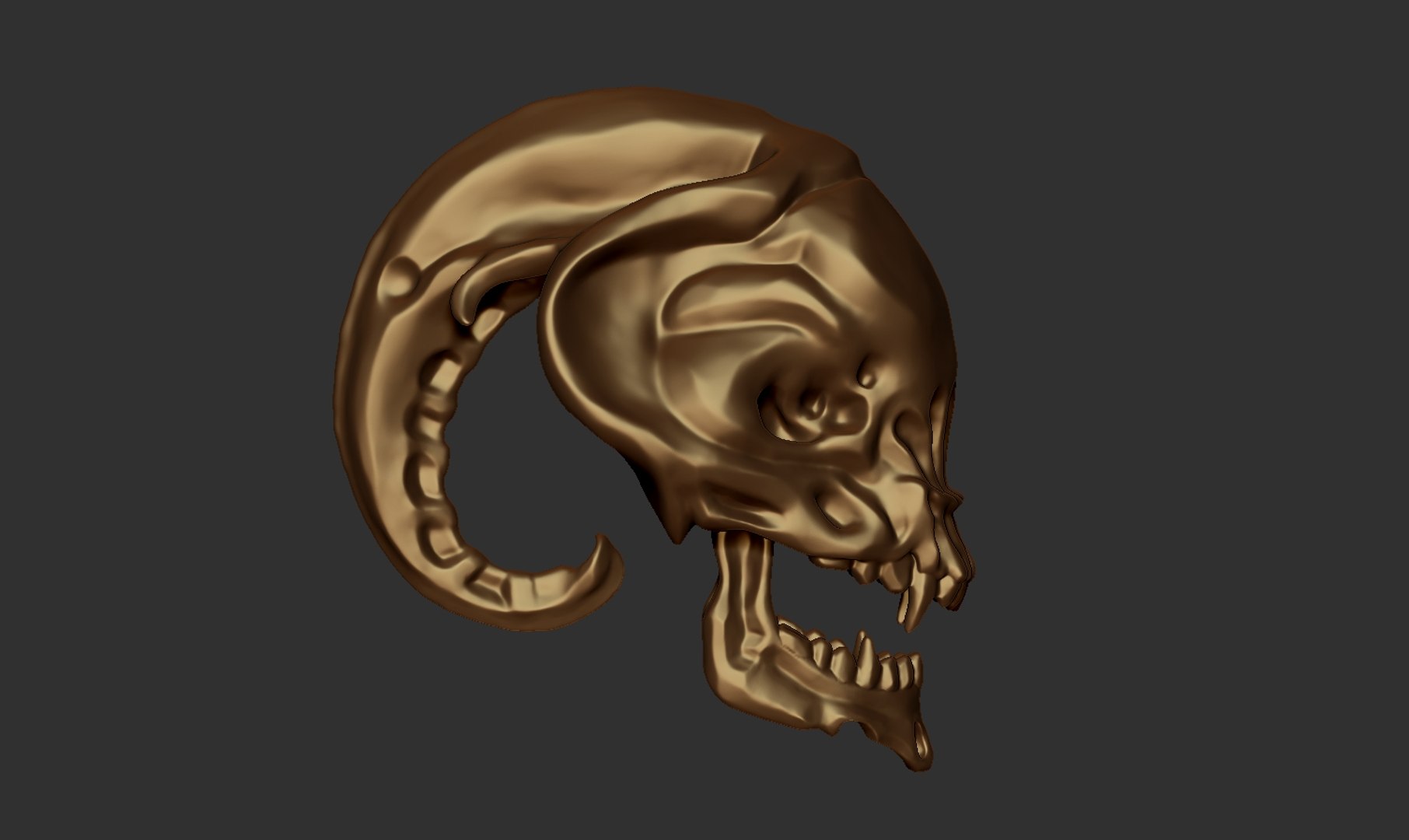 Alien Head Skull 3D - TurboSquid 1349229
