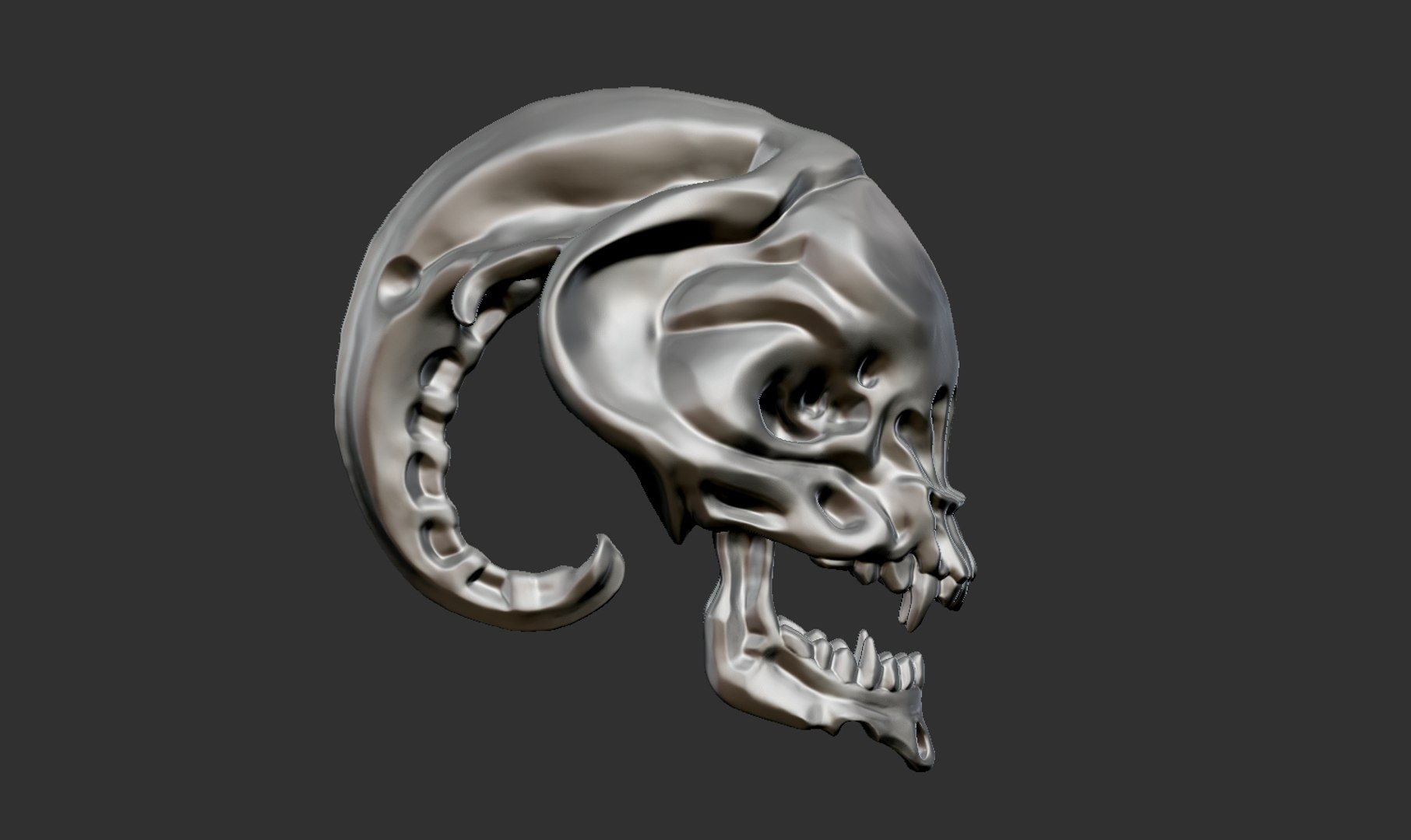 Alien Head Skull 3D - TurboSquid 1349229