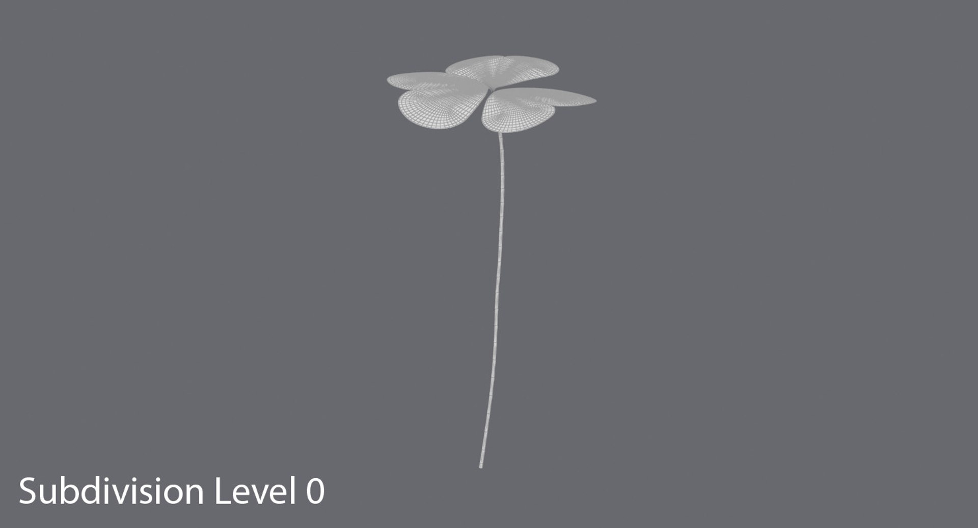 clover single standing 3d model