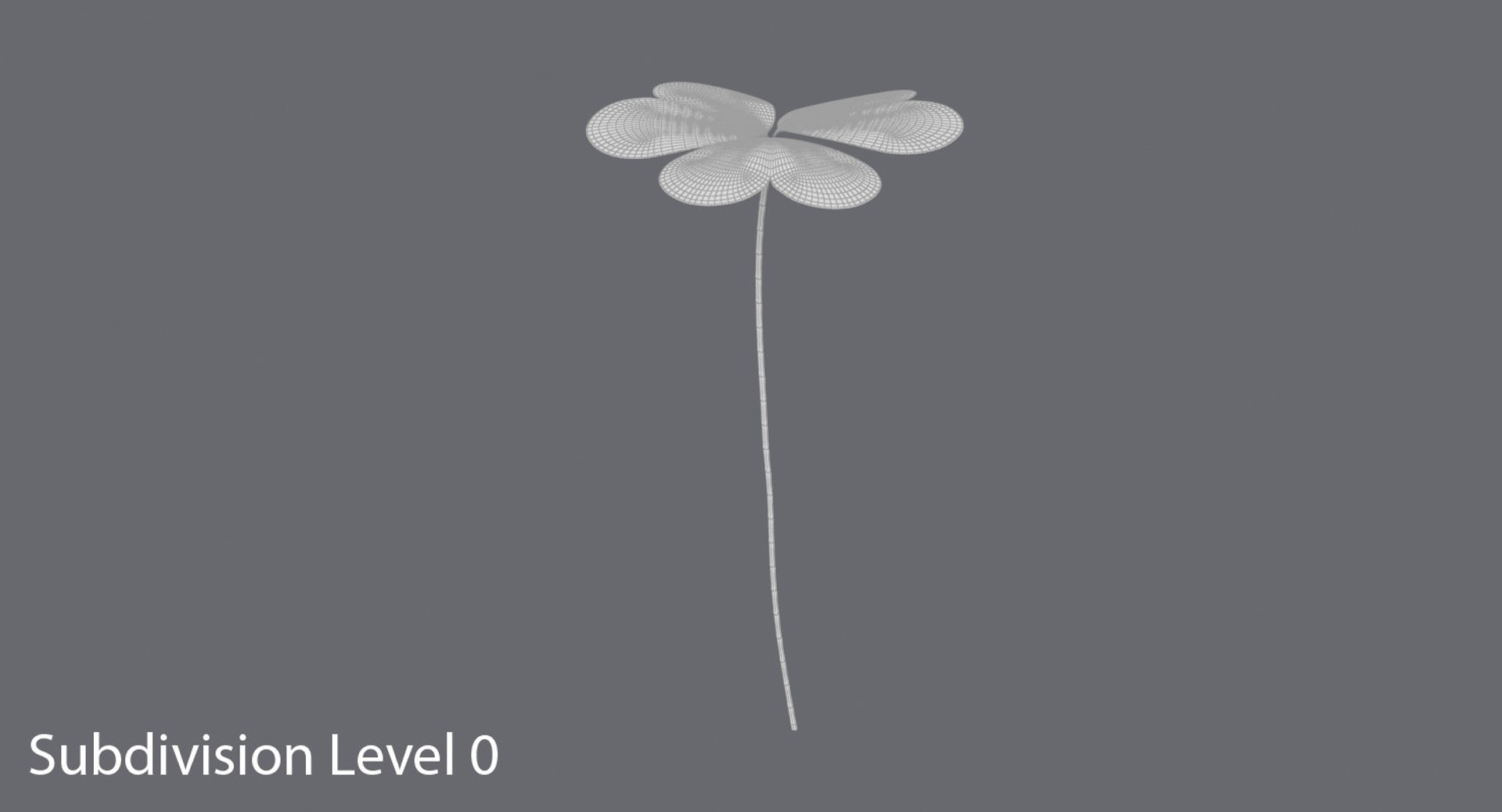clover single standing 3d model