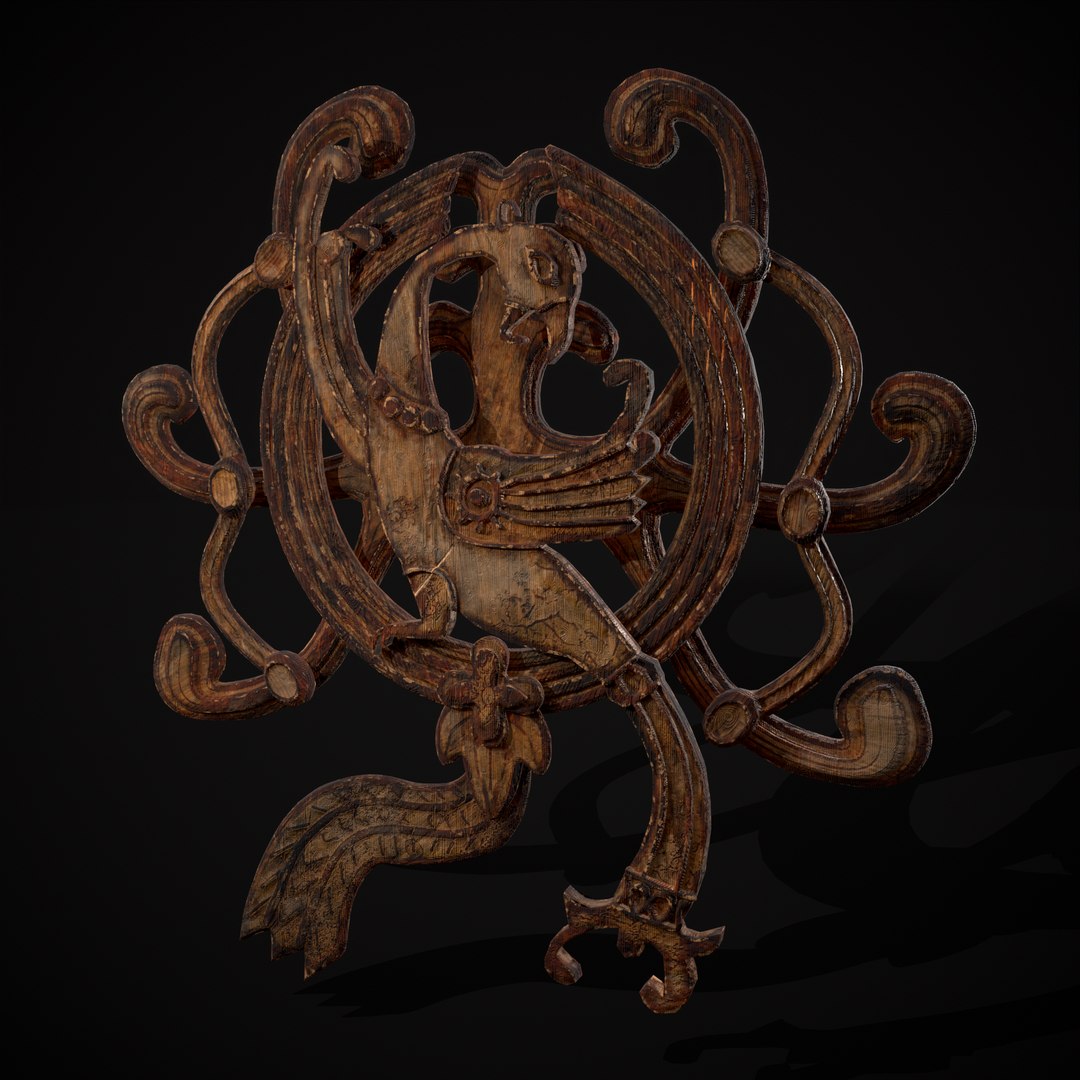 3D Wood Phoenix Relief Model - TurboSquid 2201130
