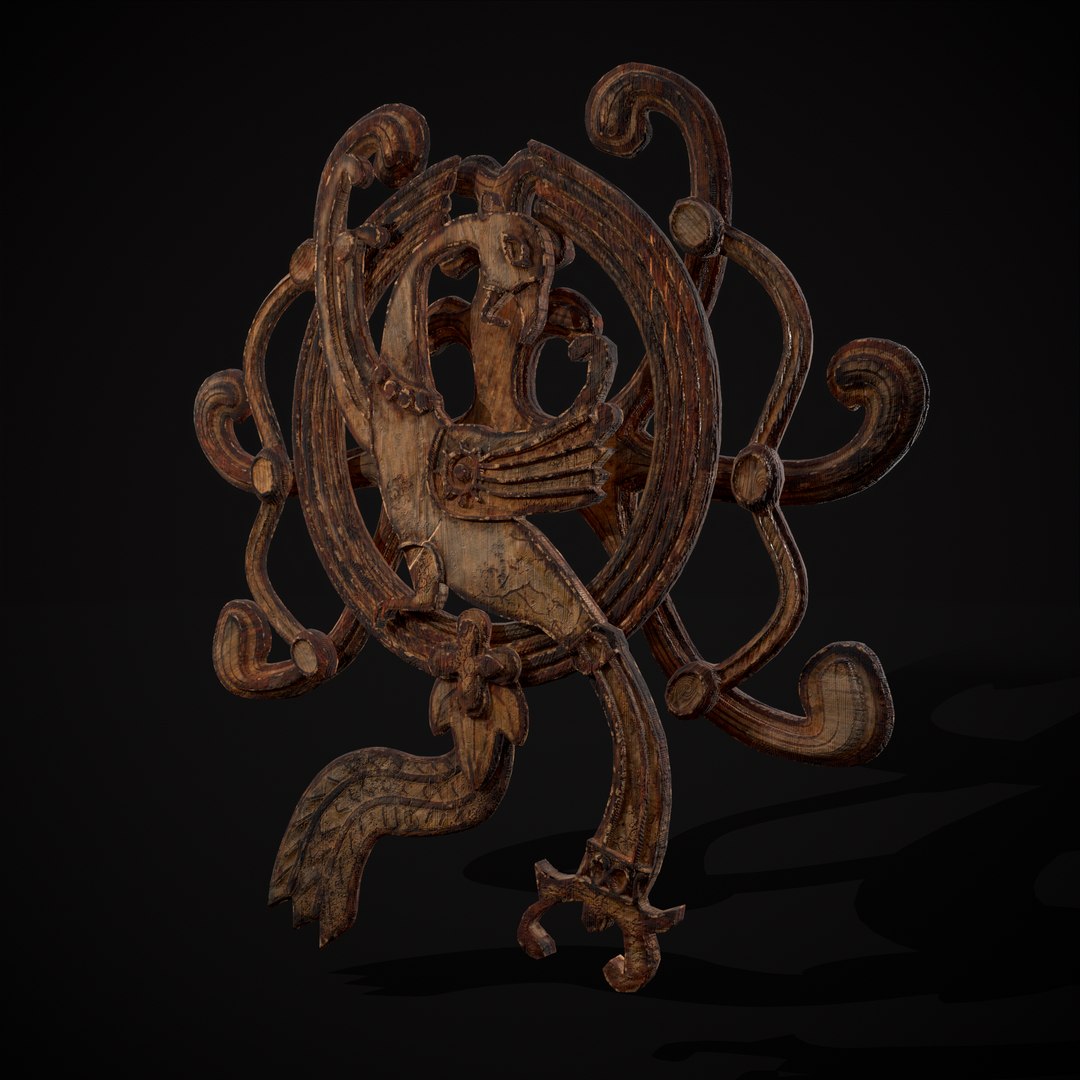 3D Wood Phoenix Relief Model - TurboSquid 2201130