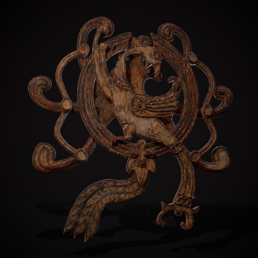 3D Wood Phoenix Relief Model - TurboSquid 2201130
