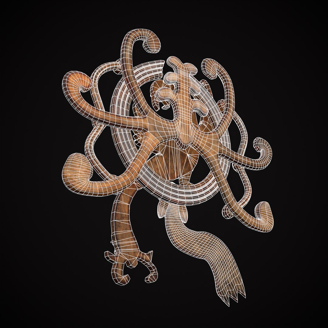 3D Wood Phoenix Relief Model - TurboSquid 2201130