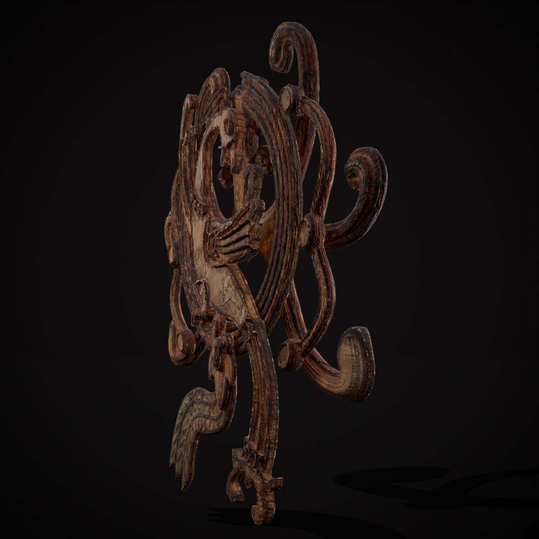 3D Wood Phoenix Relief Model - TurboSquid 2201130