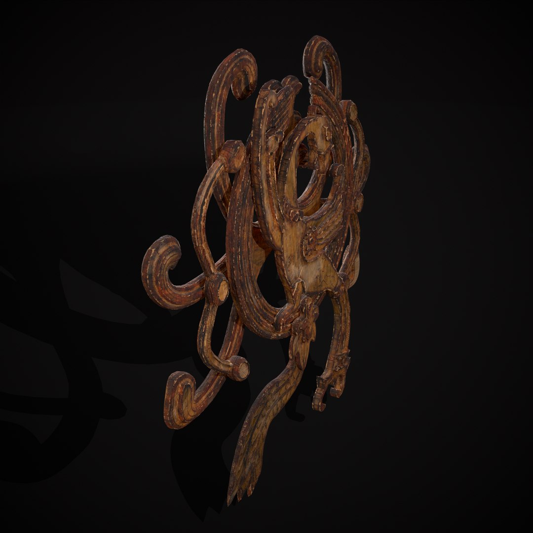 3D Wood Phoenix Relief Model - TurboSquid 2201130