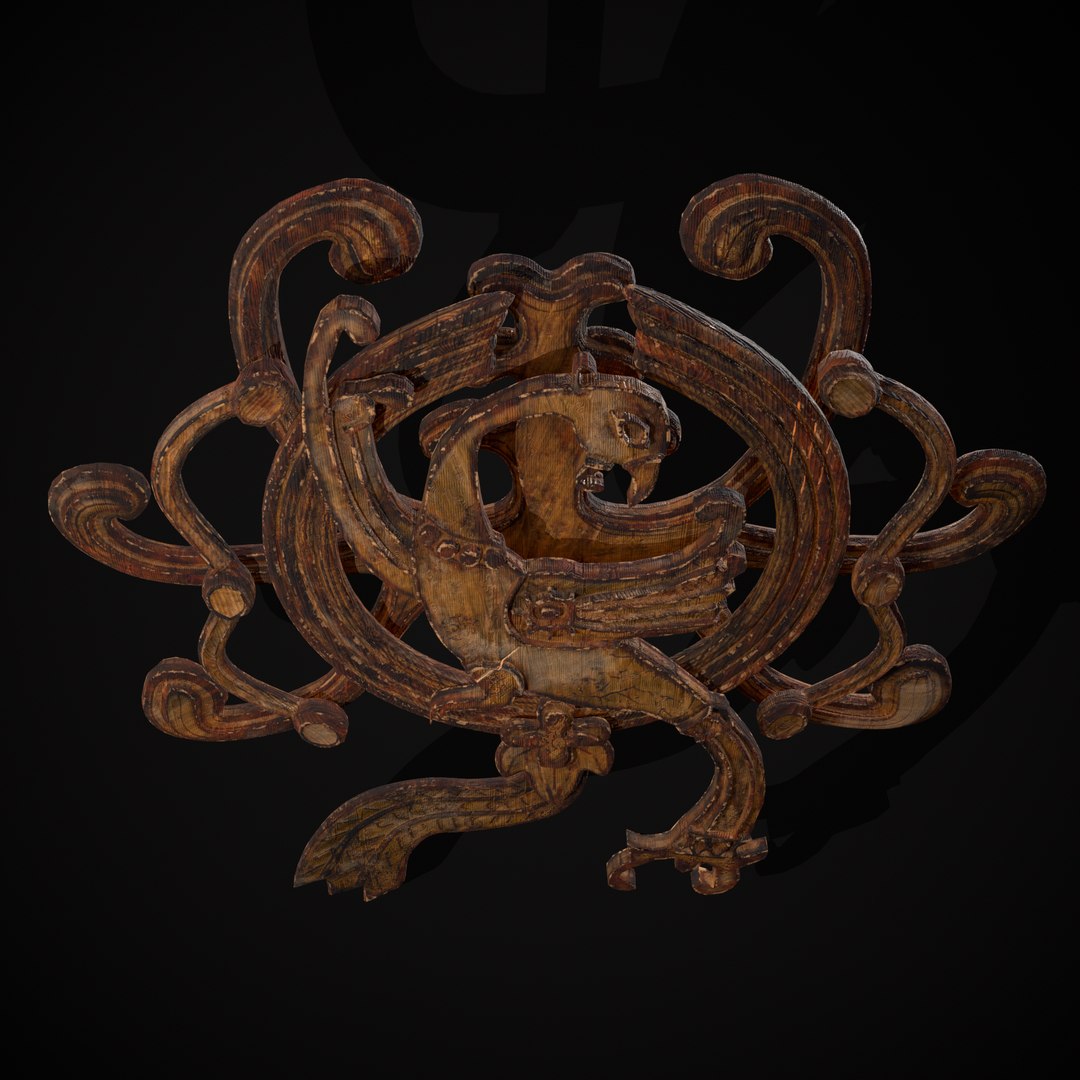 3D Wood Phoenix Relief Model - TurboSquid 2201130