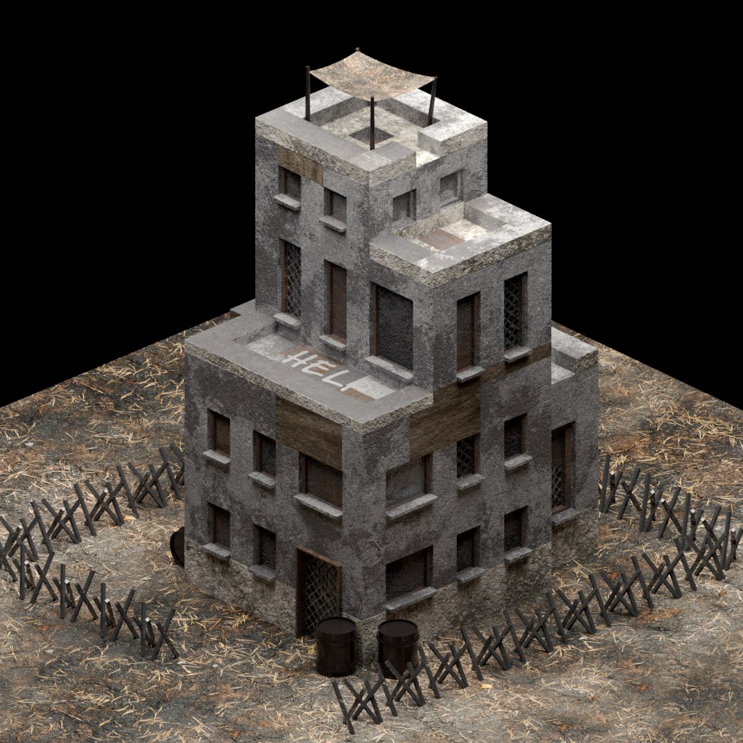 Building Post-apocalyptic Safe 3D - TurboSquid 1411254