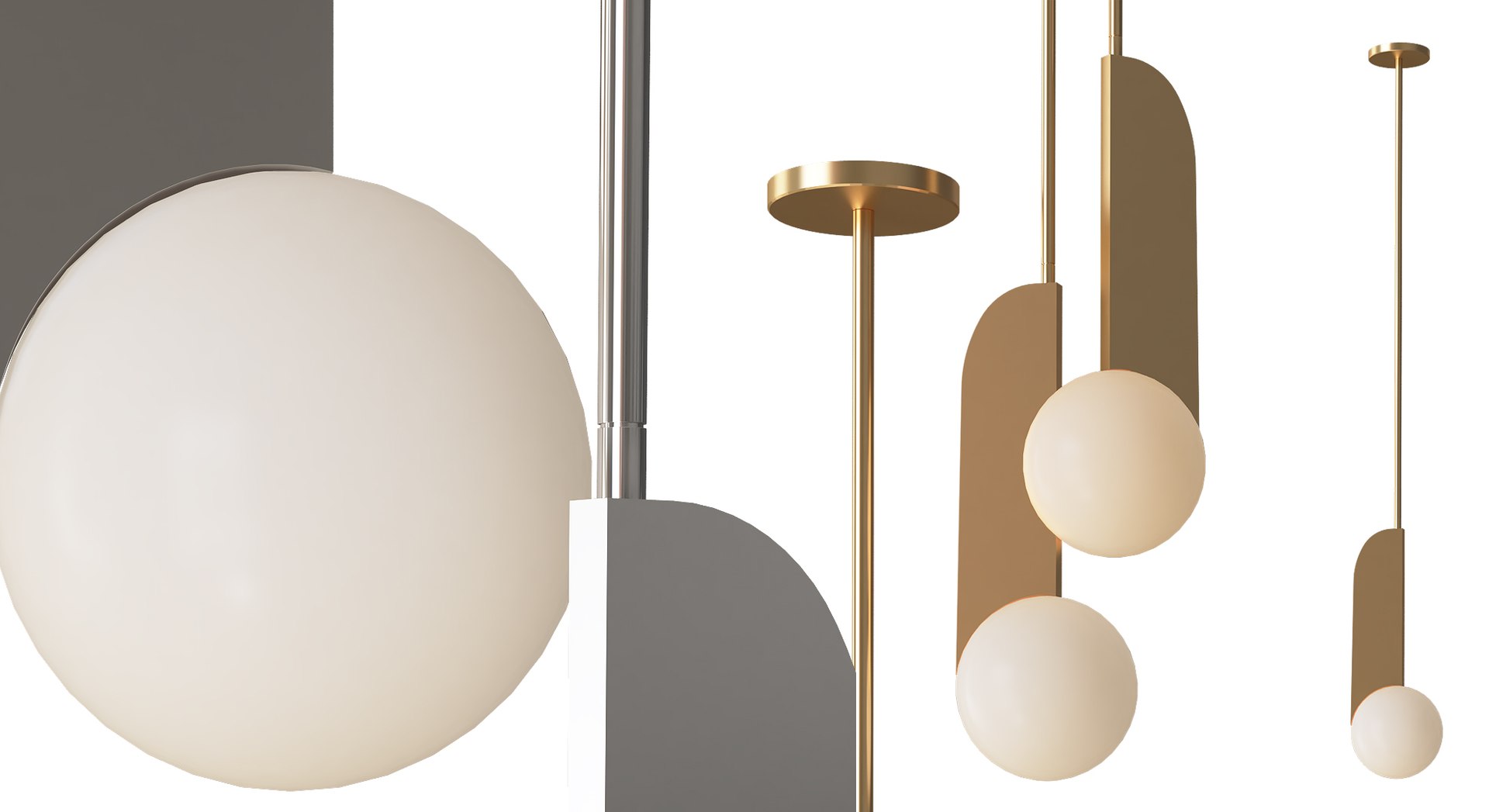 Lampatron Neo Gold And Chrome Set 3D Model - TurboSquid 2039022