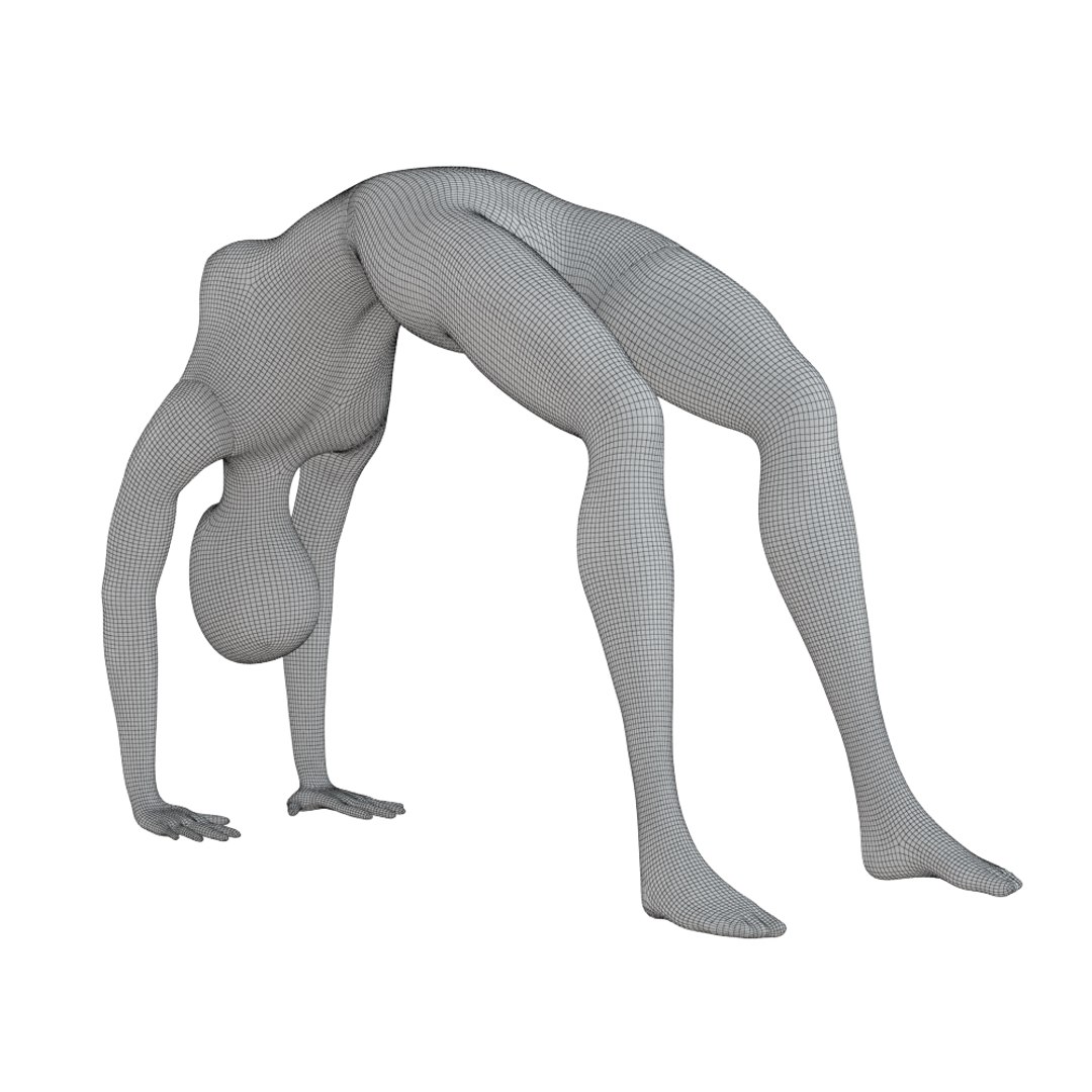 3D Female Mannequin Stands In Gymnastic Pose 72 - TurboSquid 1715857