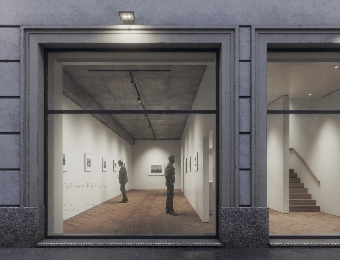 3D Contemporary Small Art Gallery Model - TurboSquid 2254864