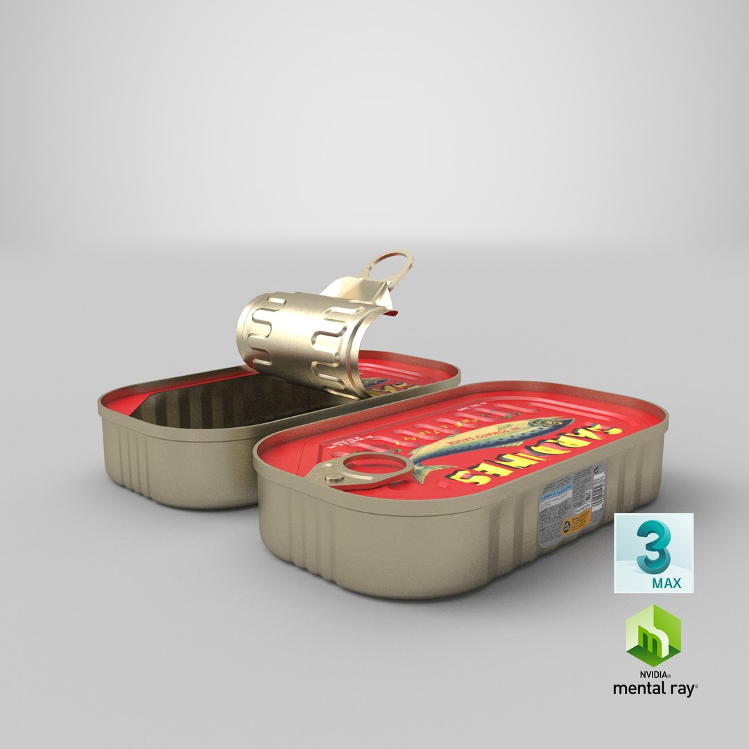 3D Detailed Sardines Tin Can Model - TurboSquid 2026907
