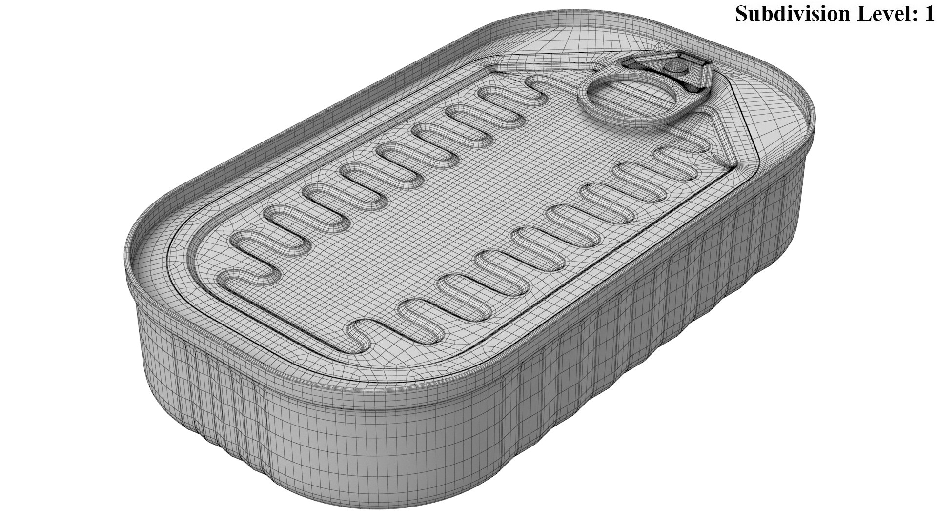 3D Detailed Sardines Tin Can Model - TurboSquid 2026907