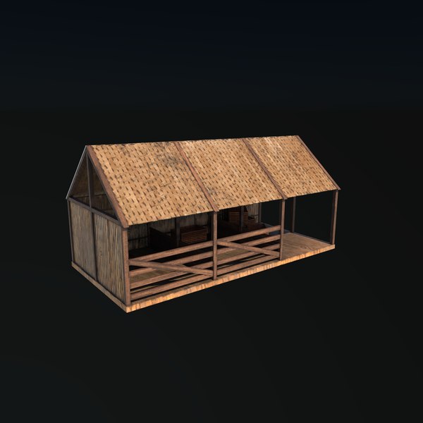 modelo 3d Modelo 3D de establo de madera - TurboSquid 2363282