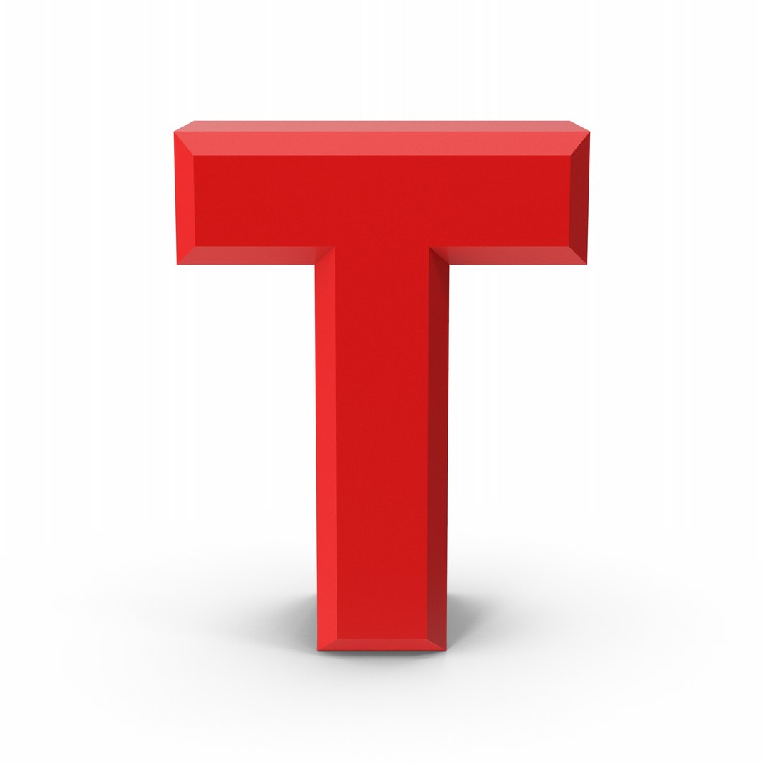 3D Red Letter T - TurboSquid 2272840