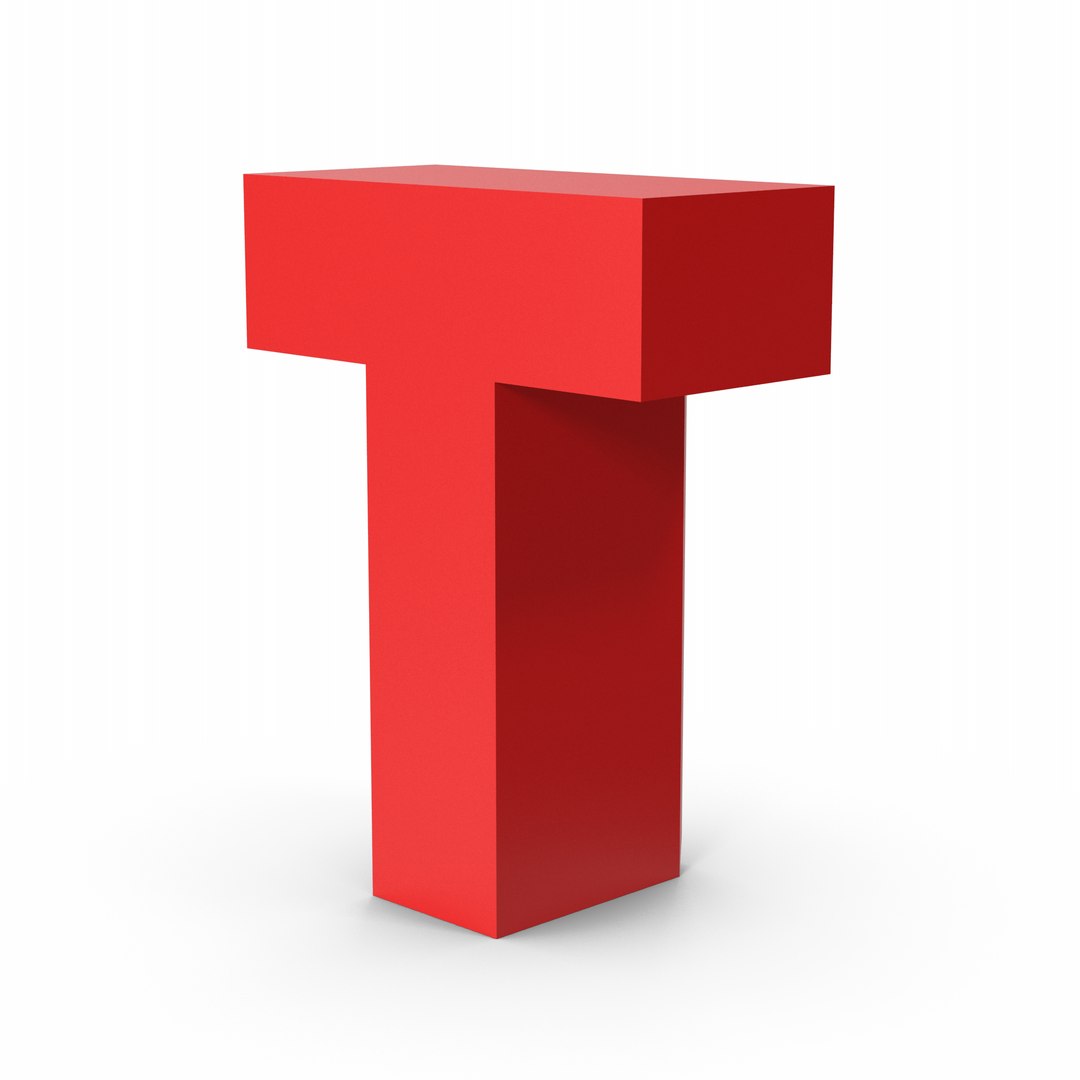 3D Red Letter T - TurboSquid 2272840