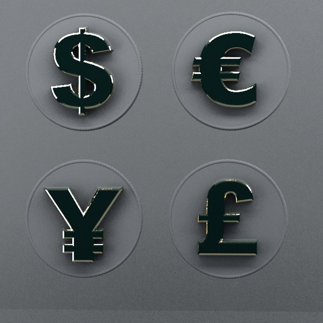 3d Money Sign Coins