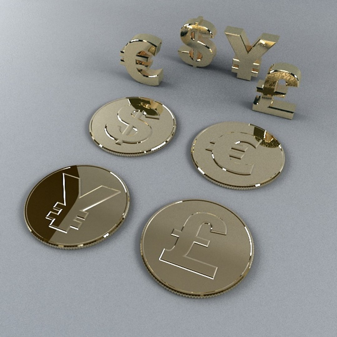 3d Money Sign Coins