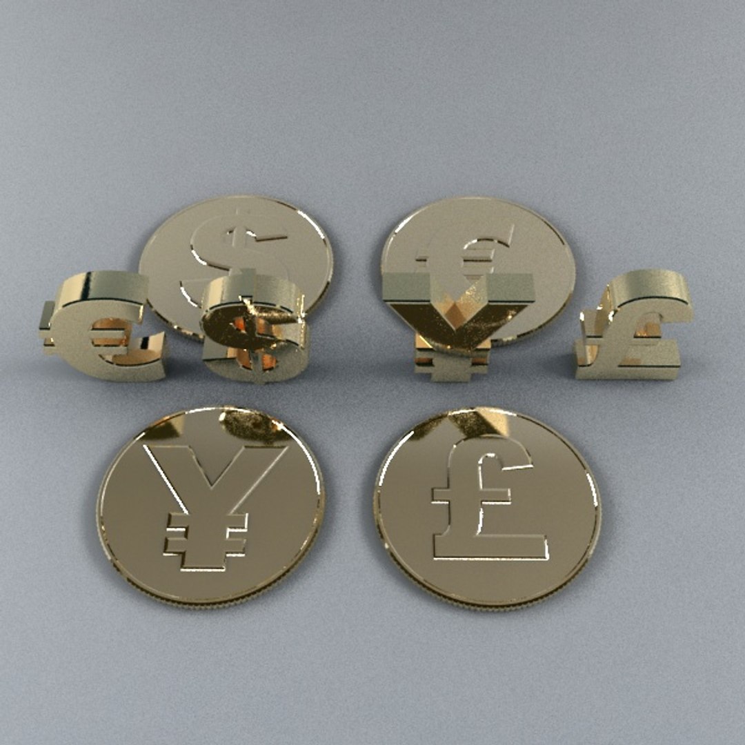 3d Money Sign Coins