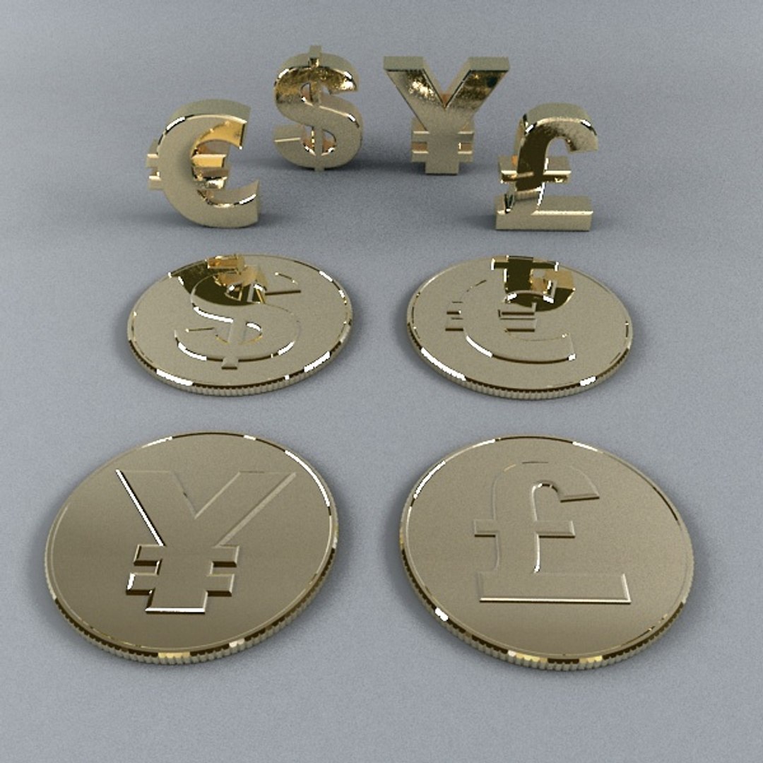 3d Money Sign Coins