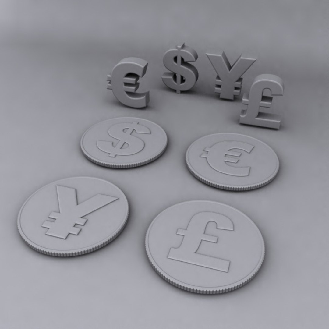 3d Money Sign Coins
