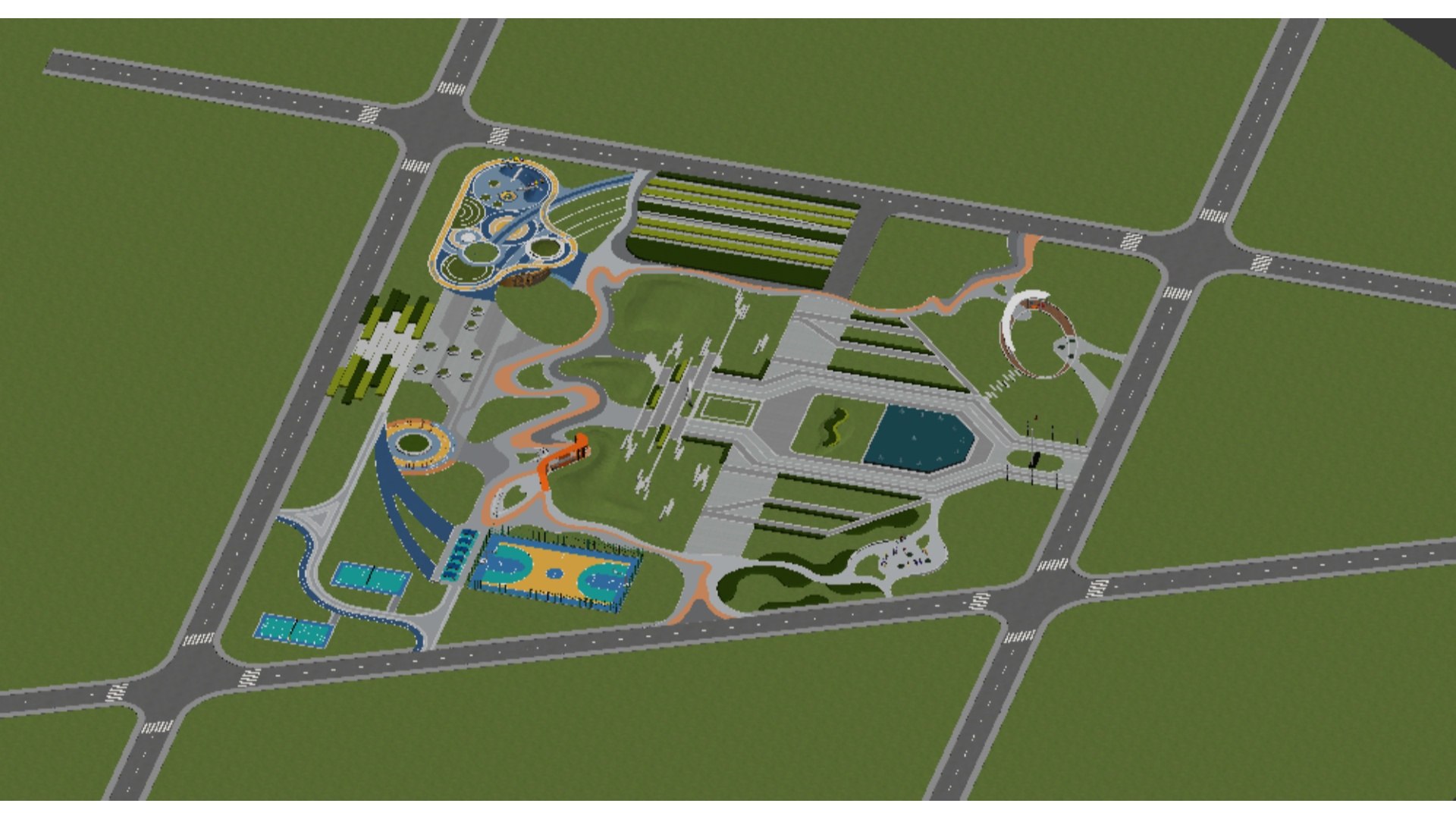 3D Pocket Park Model - TurboSquid 2500147
