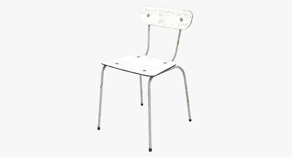 3d model white chair