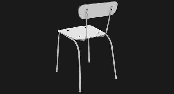 3d model white chair