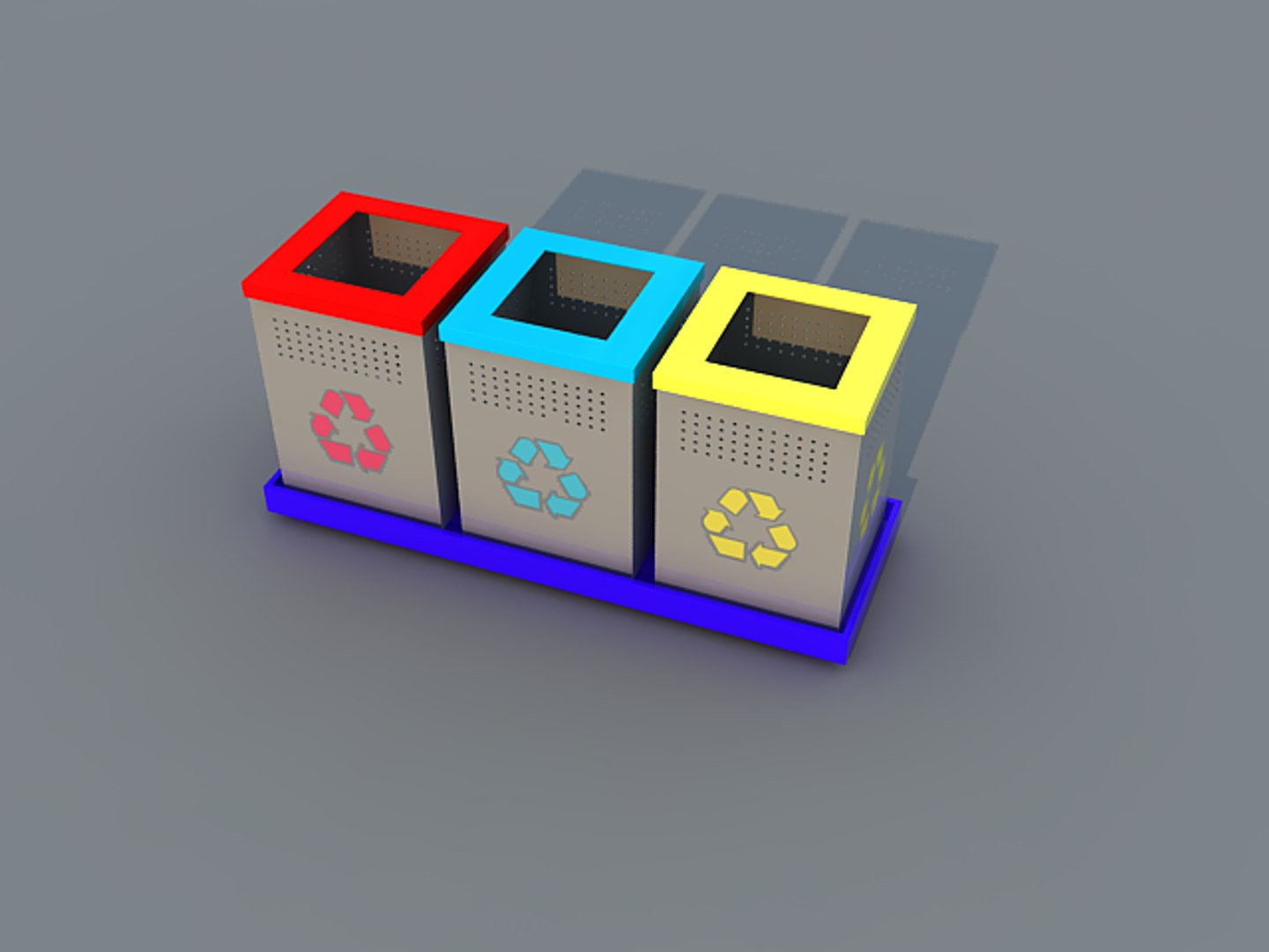 3d model recycle trash